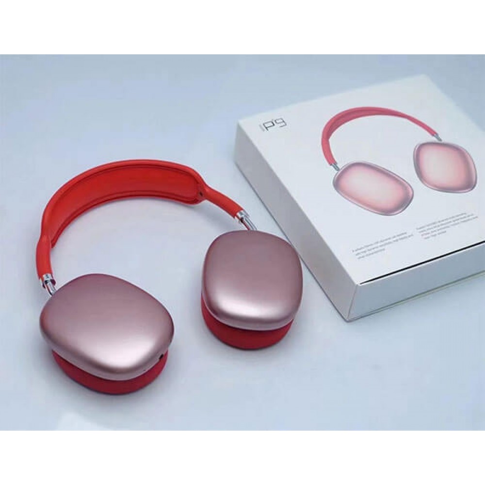 اكسسوارات موبايل : P9 Wireless headphone- Red